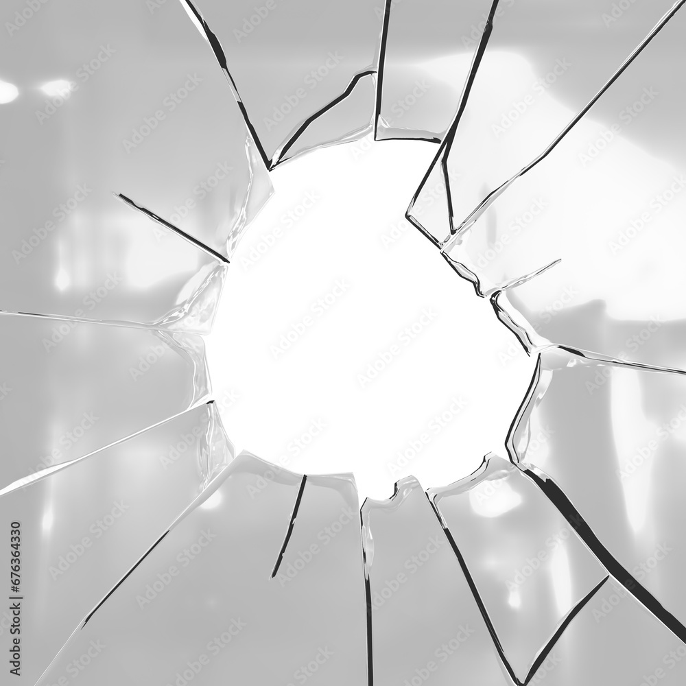 Broken glass texture isolated cracks on a white background. Broken ...