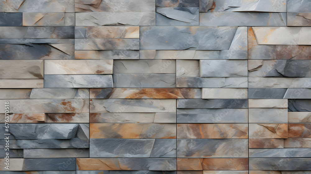 exterior wall elevation tiles design texture marble. generative AI ...