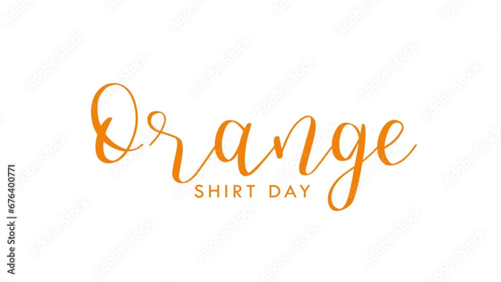 Orange Shirt Day Text Animation. Great for Orange Shirt Day ...