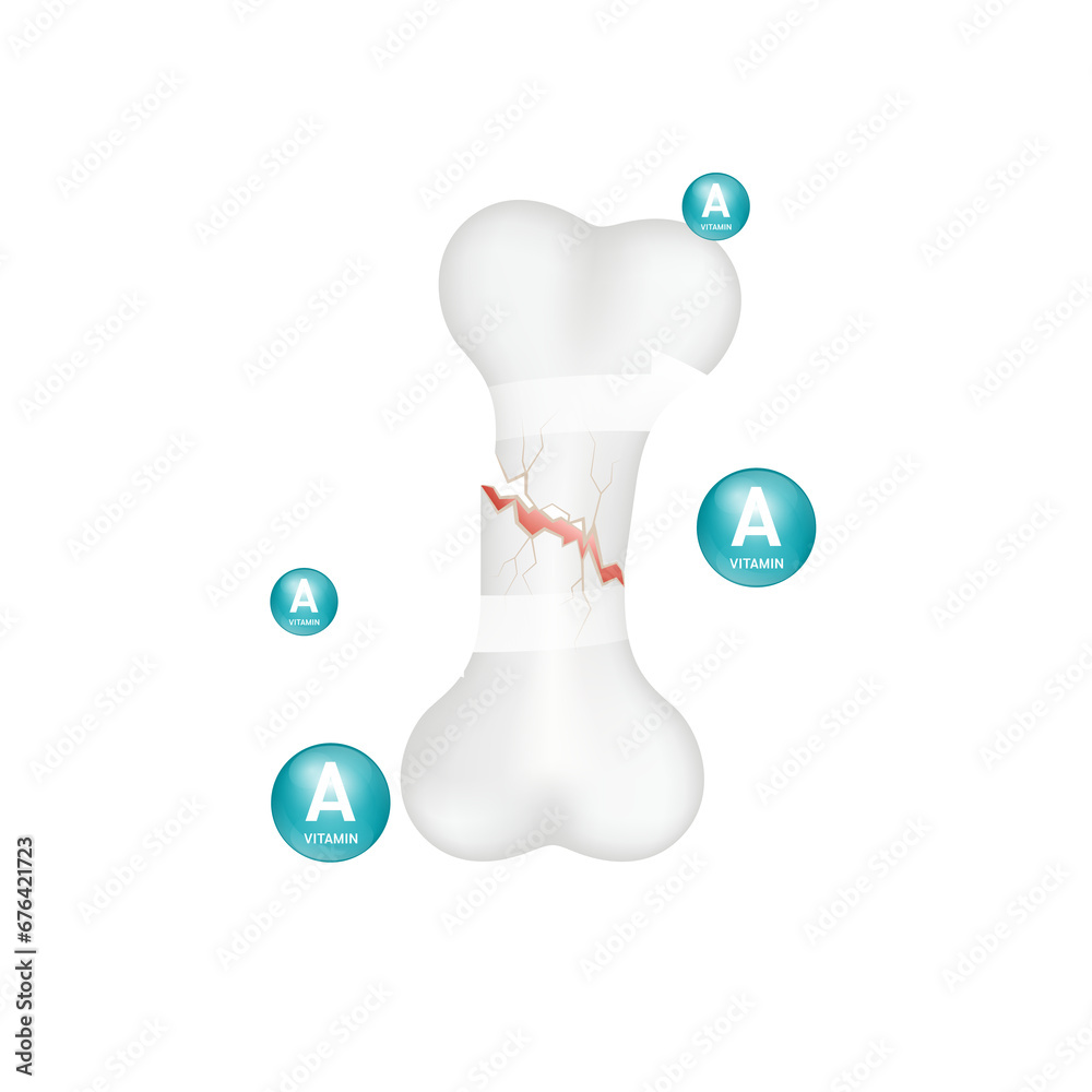 Vitamin A green help strengthen bone not to be broken or decay isolated ...