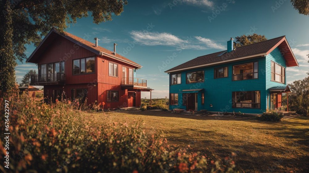 Perspective of a 3D House Model: Architectural Rendering Stock ...