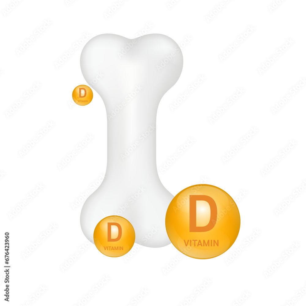 Vitamin D circle ball orange on cut out PNG help strengthen bone ...
