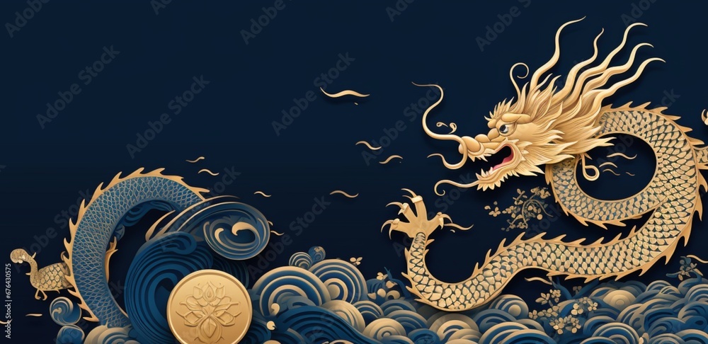 Happy New Year, 2024, Blue Dragon, Zodiac sign year of the Blue Dragon ...