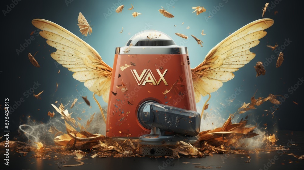 vax box with wings ai generated Stock Illustration | Adobe Stock