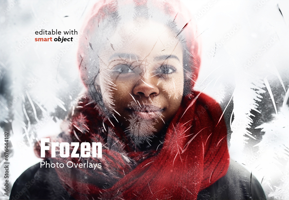Frozen Photo Overlays Stock Template | Adobe Stock