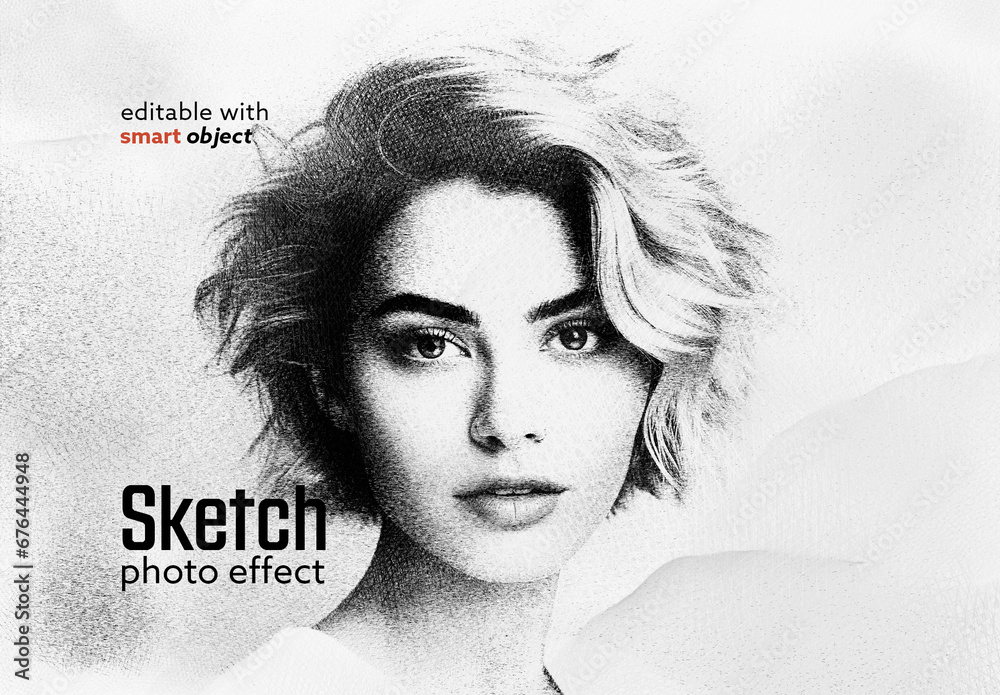 Sketch Photo Effect Stock Template | Adobe Stock