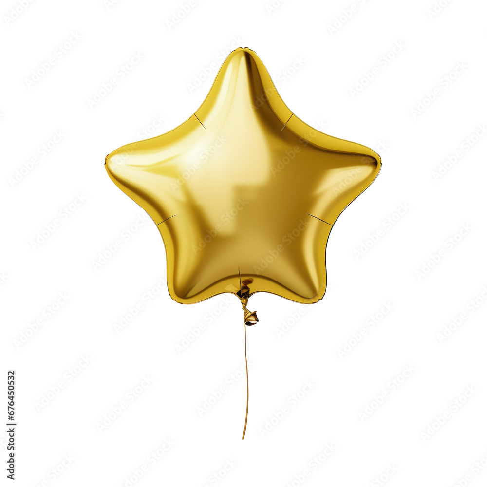 gold star helium balloon. Birthday balloon flying for party and ...