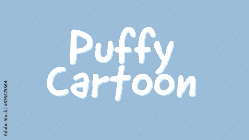 Puffy Cartoon Pastel Text Title Intro Stock Template | Adobe Stock