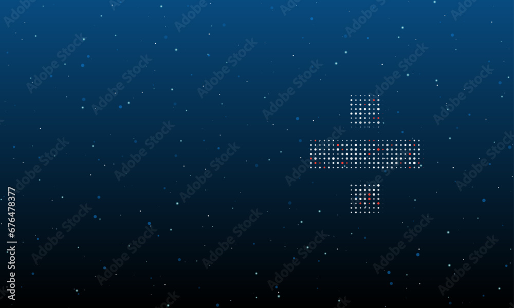 On the right is the division symbol filled with white dots. Background ...