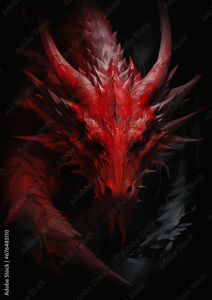 red dragon long horn head signature princess streaming protagonist ...