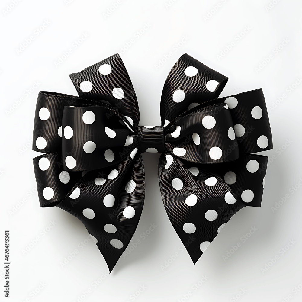 Lazo negro con puntos blancos Stock Illustration | Adobe Stock