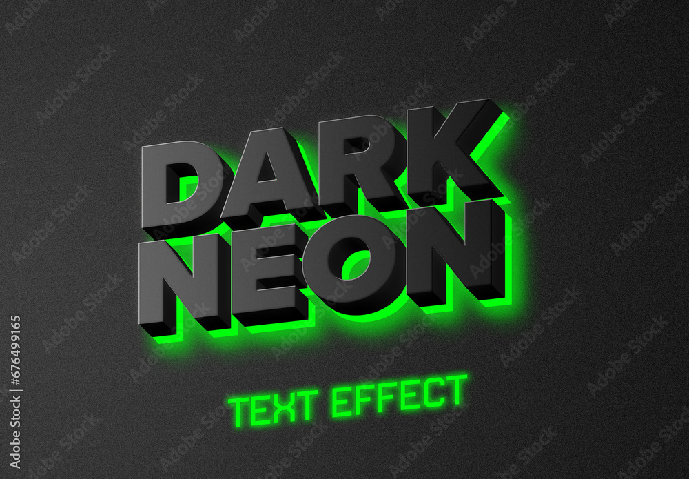 Dark Neon Text Effect Stock Template | Adobe Stock