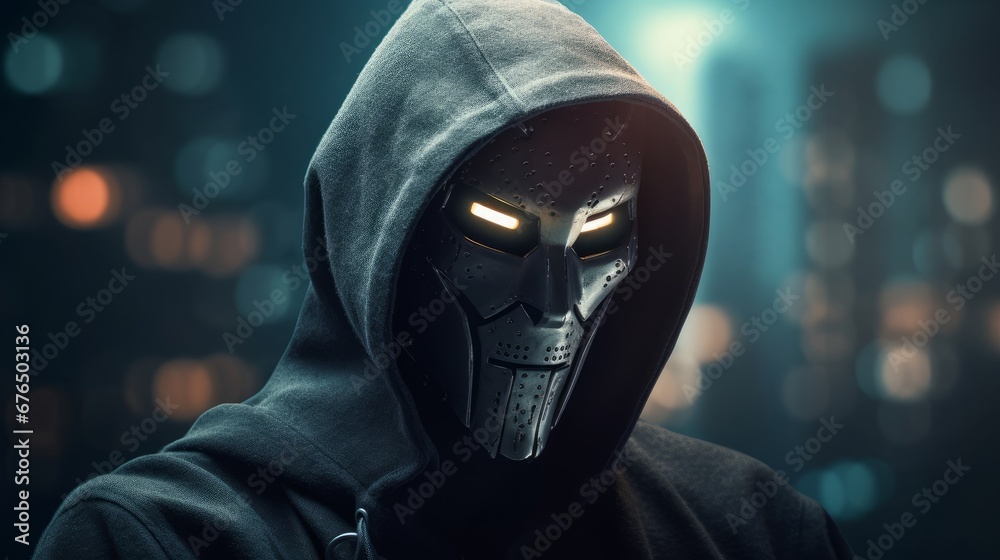 Anonymous robot hacker Concept of hacking cybersecurity AI generated ...