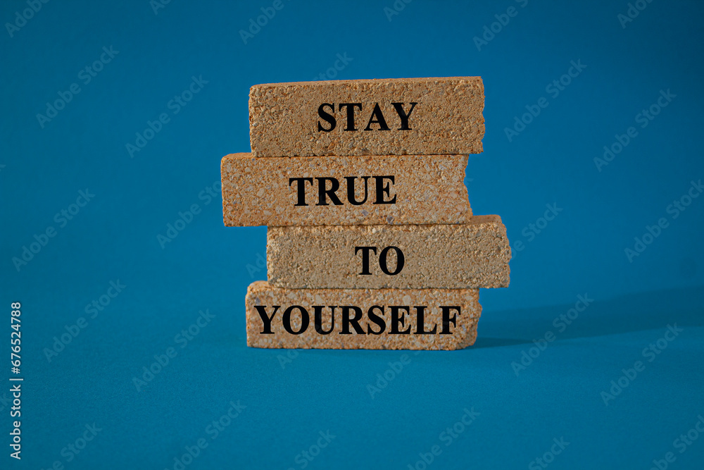 Stay true to yourself symbol. Concept word Stay true to yourself on ...