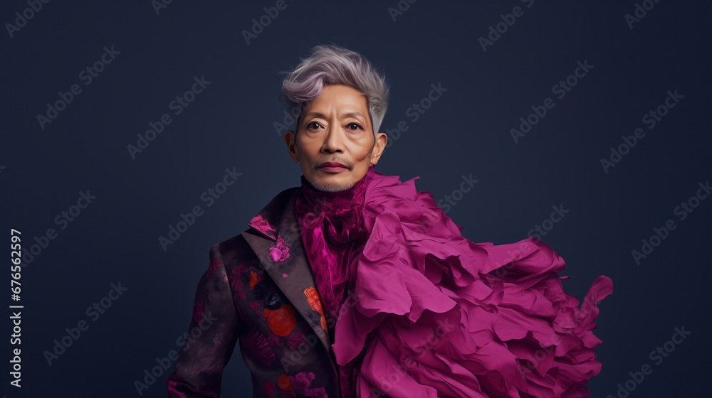 Queer, Transgender, Asian, Nonbinary, Trans Woman Portrait wearing ...
