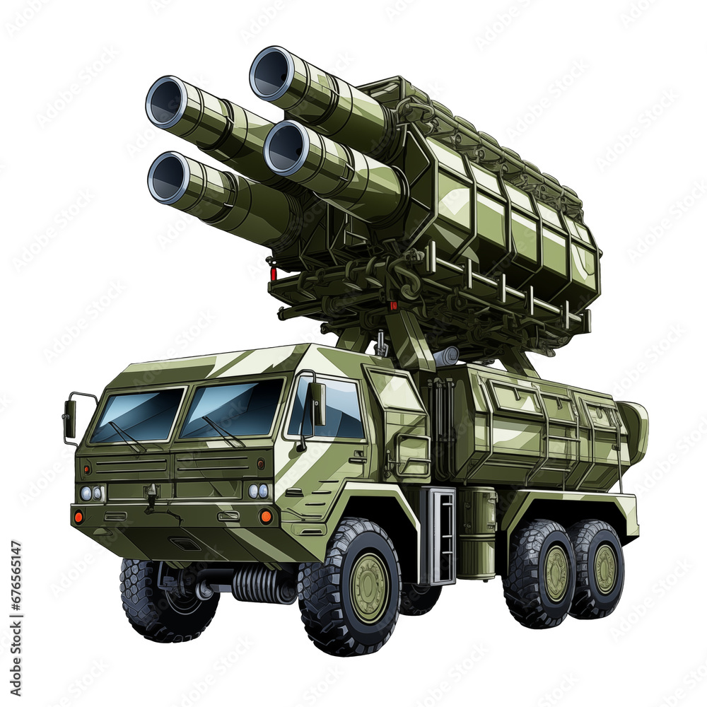 Self-propelled Anti - aircraft air defense system. Land military ...
