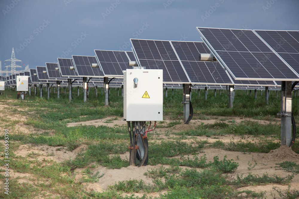 Poster Smart combiner box in solar farm – Wall Art | UkPosters