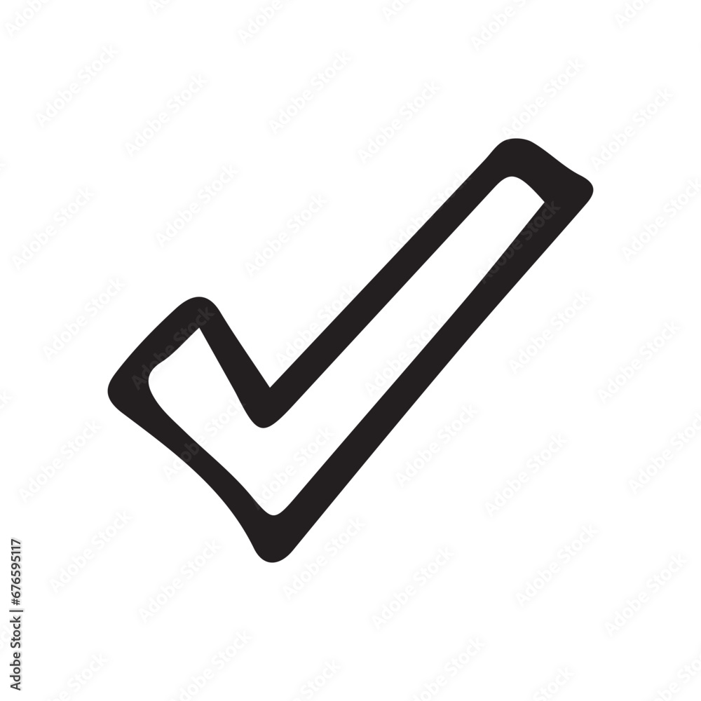 check mark. done. done. work. purpose. mark. search. vector. on a white ...