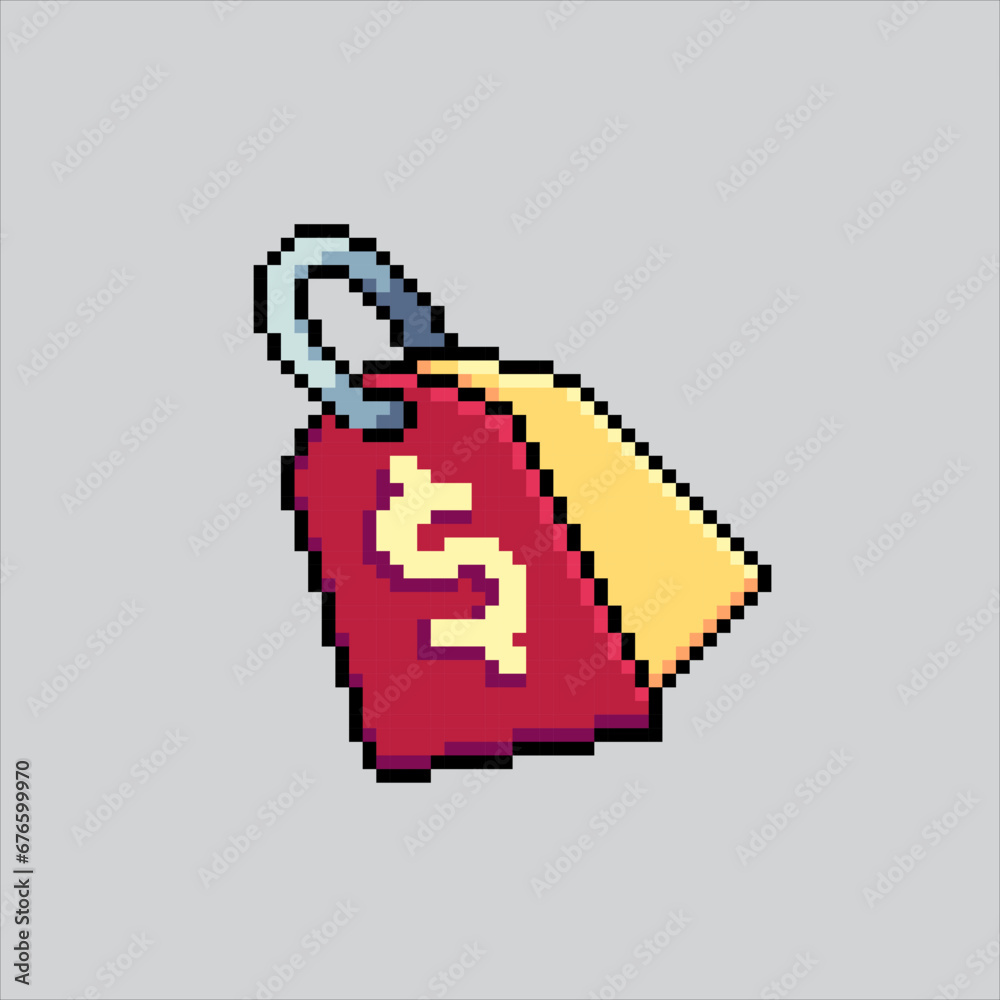 Pixel art illustration Price Tag. Pixelated Price Tag. Price Tag ...