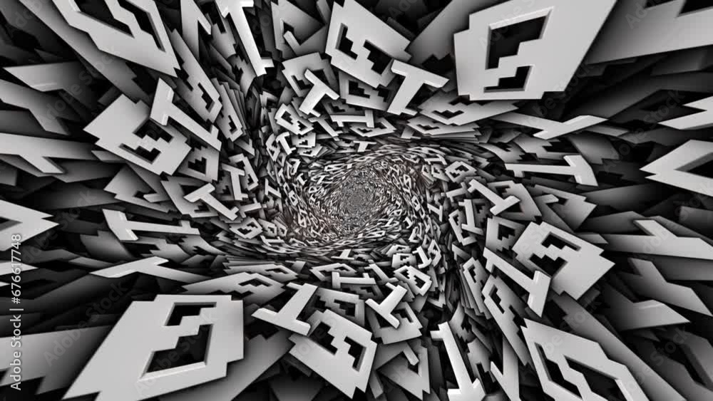 Random Binary Numbers Tunnel Animation, Digital Connections, Rendering ... Random Binary Numbers Tunnel Animation, Digital Connections, Rendering ...