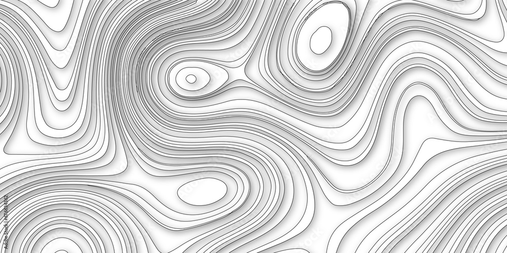 Seamless pattern with lines Topographic map. Geographic mountain relief ...