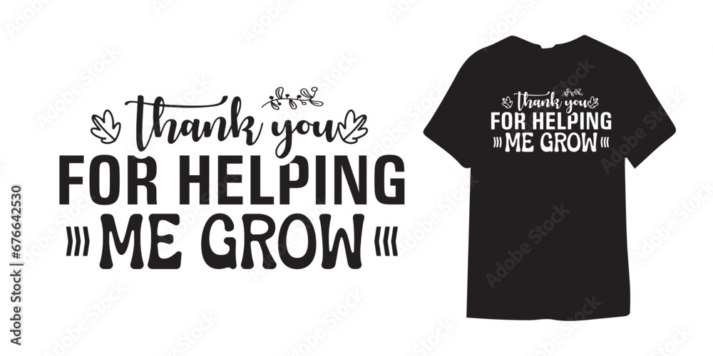 Thank you For Helping Me Grow Plant T-shirt Design Bundle, Plant Lover ...