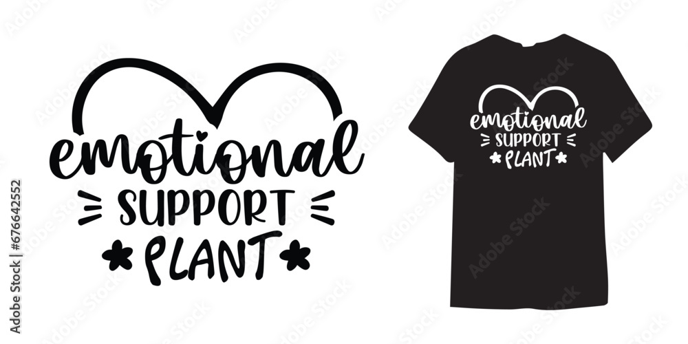Emotional Support Plant T-shirt Design Bundle, Plant Lover SVG Bundle ...