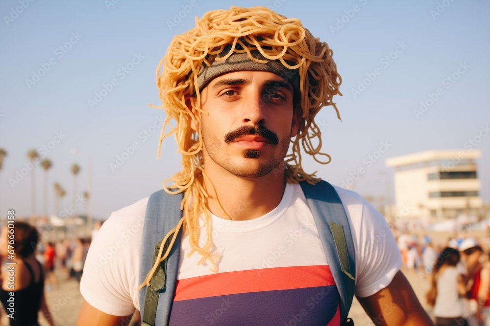 A meme template. Noodles. A man of Turkish ethnicity with noodles on ...