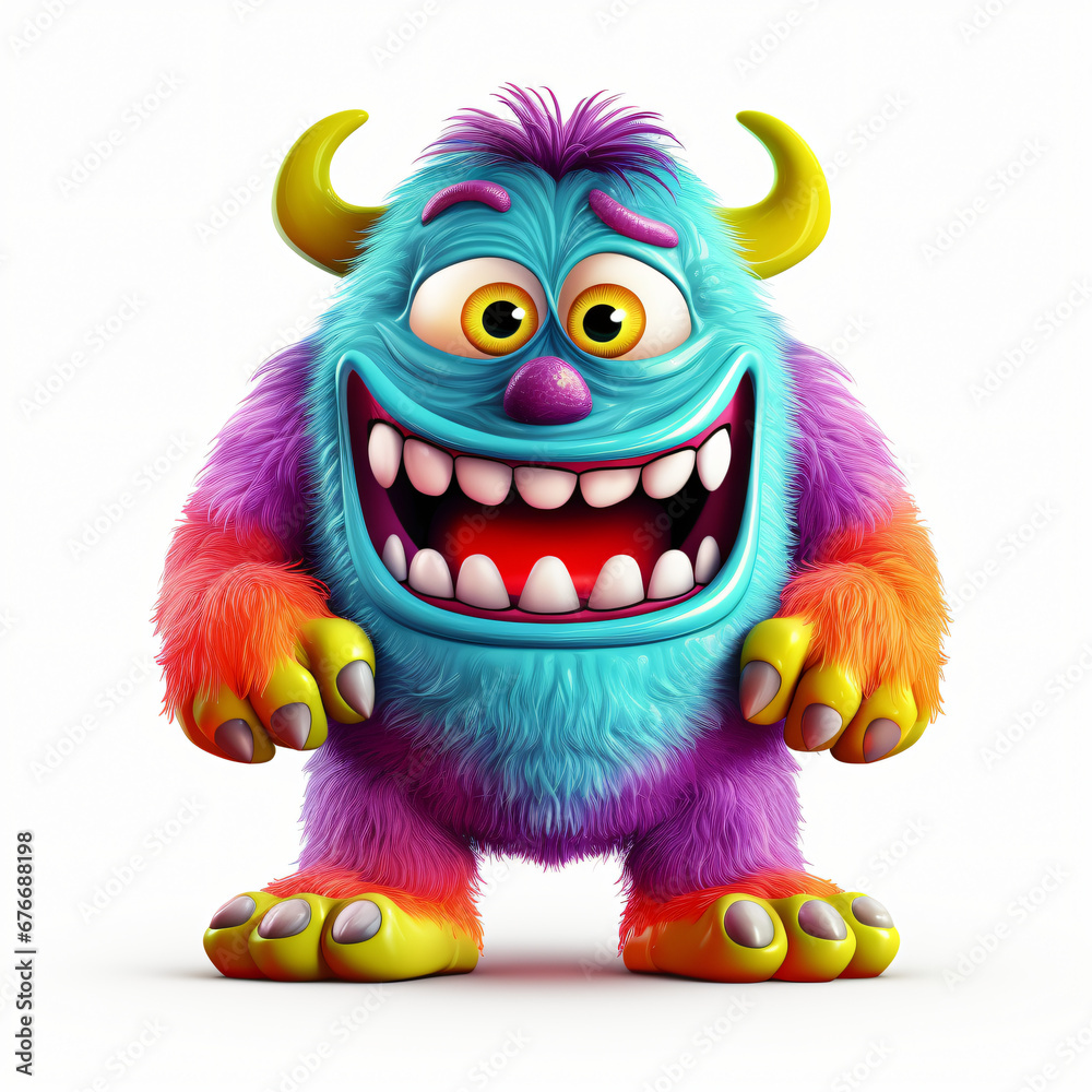 Cartoon Monster Clipart isolated on white background Stock Illustration ...