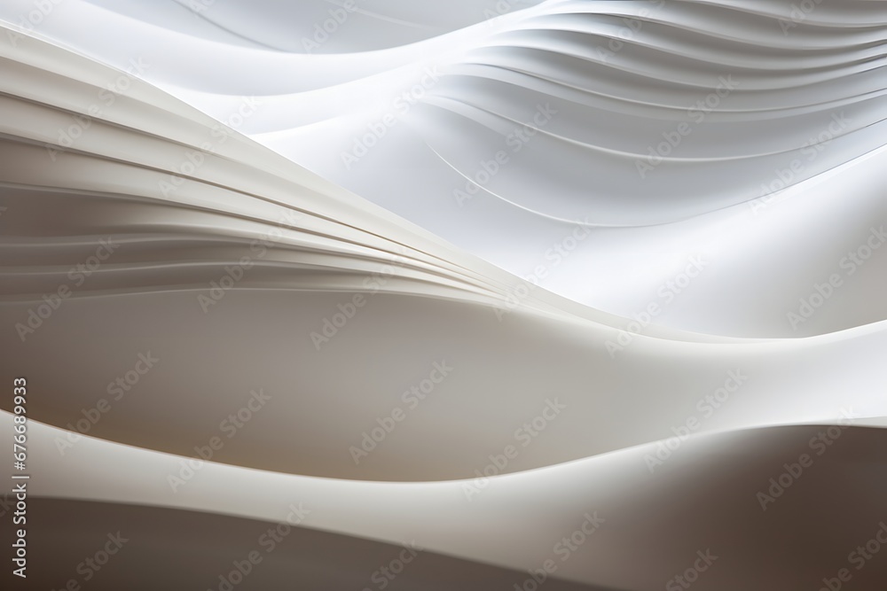 abstract white wave background with dark shadows, in the style of piles ...