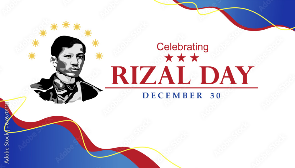 Philippines Rizal Day Banner Design and Greeting Card. Jose Rizal ...