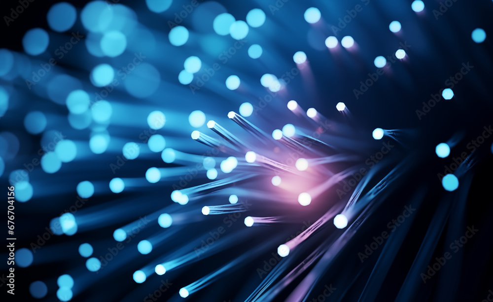 Abstract close up fiber optics light for background. Holiday concept ...