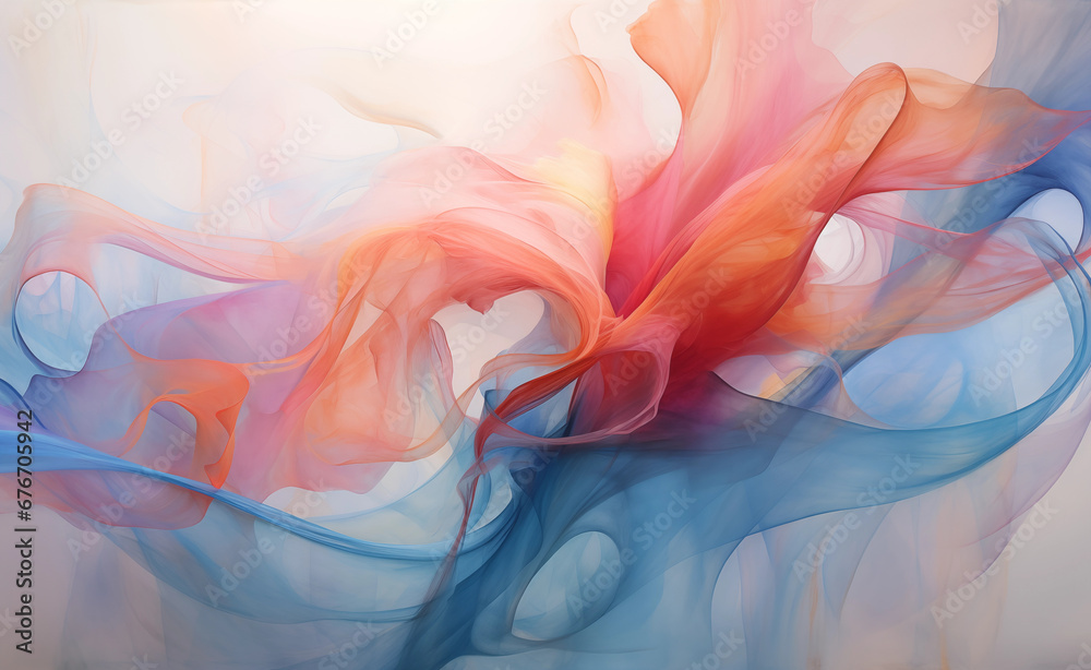 Ephemeral, abstract representation of passing time through fading ...