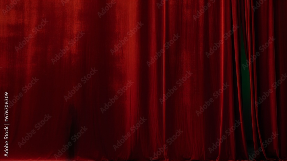Stage curtains. Red Velvet theater cinema curtain backdrop. Drapes ...