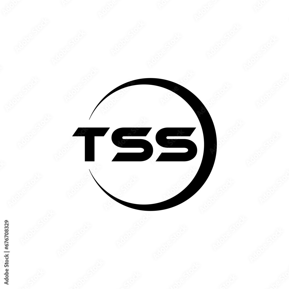 TSS letter logo design with white background in illustrator, cube logo ...