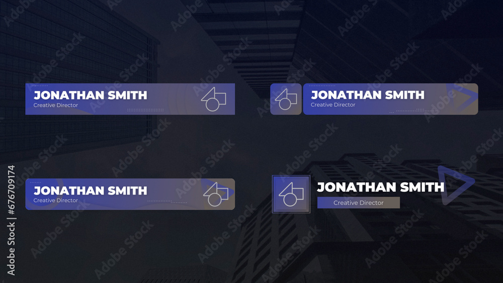 Lower Thirds with Logo Stock Template | Adobe Stock