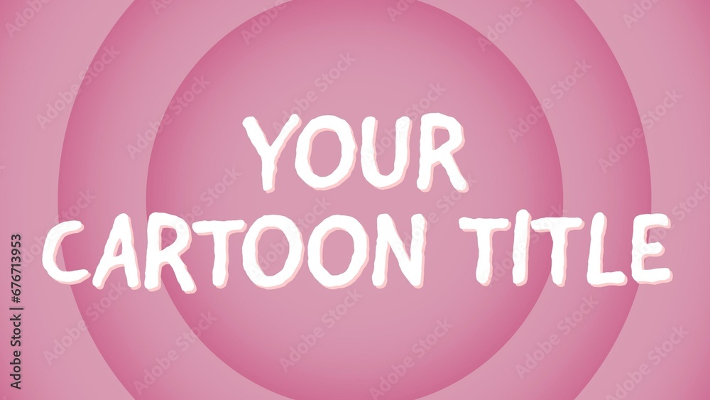 Comic Style Puffy Cartoon Circles Intro Title Stock Template | Adobe Stock