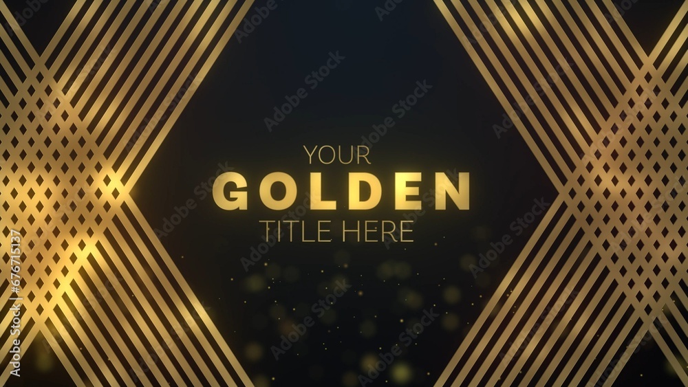 Luxury Golden Nomination Trophy Title Intro Stock Template | Adobe Stock