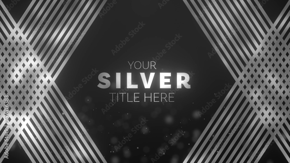 Luxury Silver Nomination Trophy Title Intro Stock Template | Adobe Stock