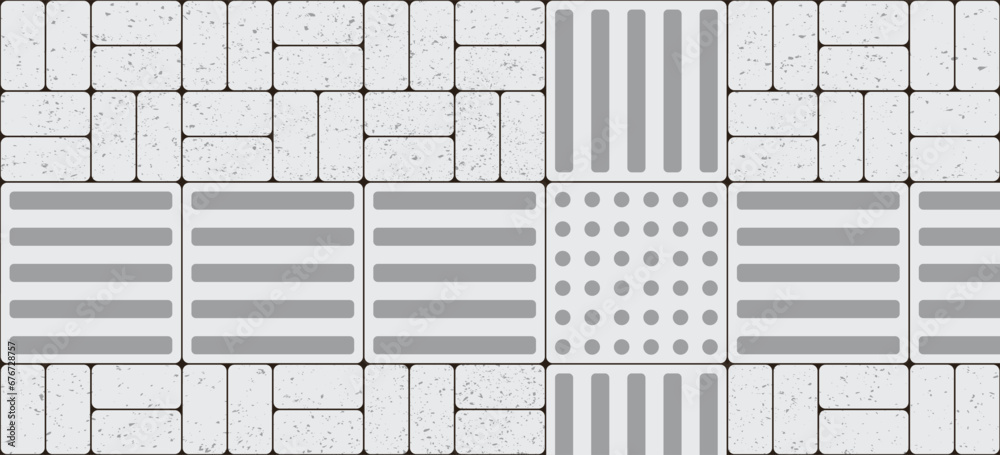 Braille blocks, yellow blocks of tactile paving for blind people ...