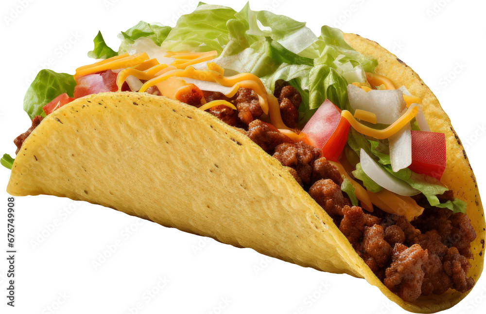 Taco transparent background PNG clipart Stock Photo | Adobe Stock