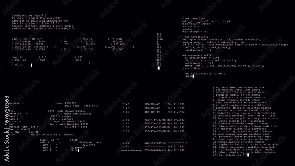 Text abstract. UI code text animation.PNG Alpha. 2GFX Technology Sci Fi 2D texture.User ...