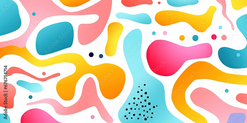 Children's cartoon abstract minimalist backdrop doodle drawing with ...