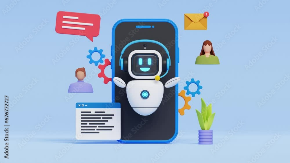 RPA Robotic process automation, innovation technology. Artificial ...