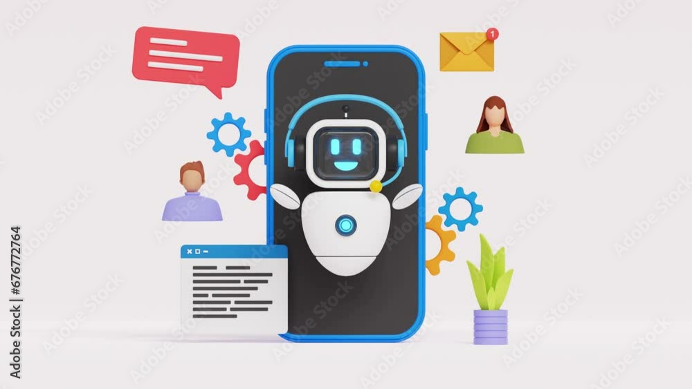 RPA Robotic process automation, innovation technology. Artificial ...