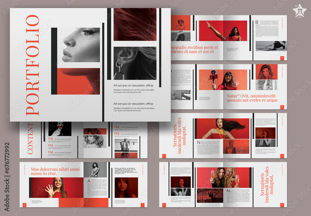 Landscape Portfolio Layout Stock Template | Adobe Stock