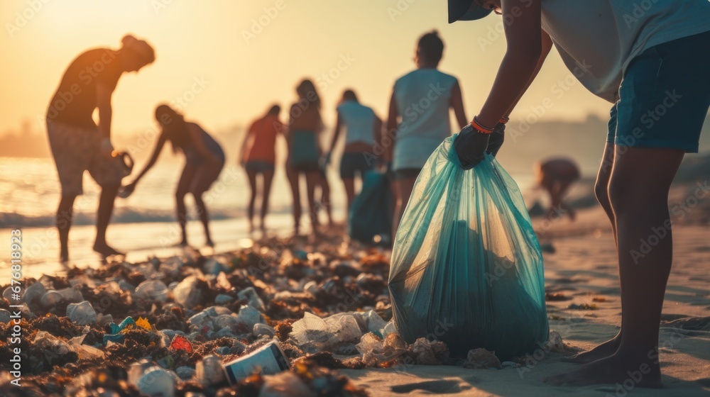 Save water.trash garbage at the beach and plastic bottles are difficult ...