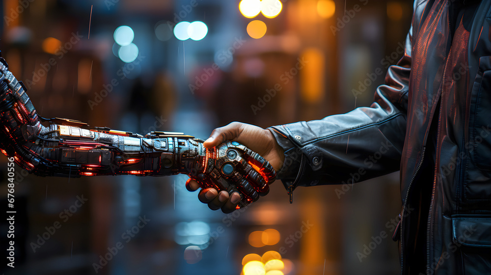 Human hand and robot handshake system concept integration and ...