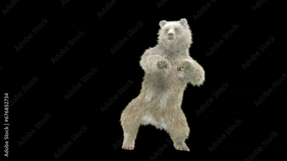 Bear Dancing CG fur 3d rendering animal realistic composition 3d ...