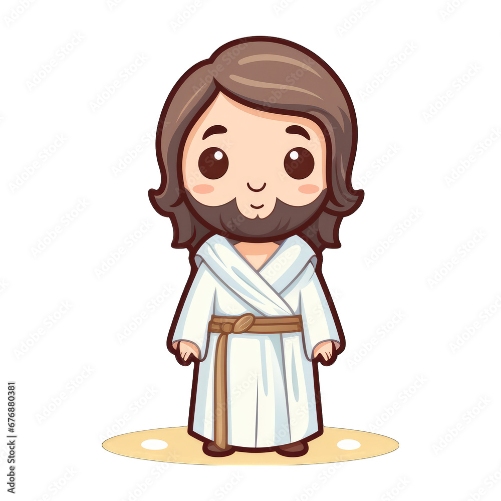Cute Kawaii baby Jesus, cartoon, isolated on transparent background ...